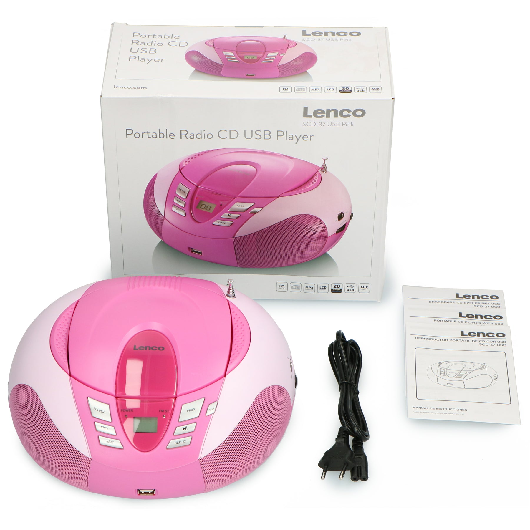 Lenco SCD-37 - Portable radio - CD player - USB